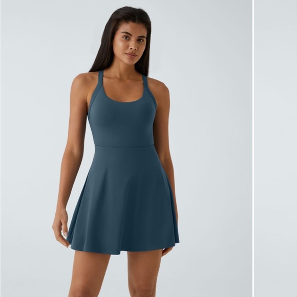 HALARA | Dresses | Halara Backless Twisted Athletic Dress Longer Length ...